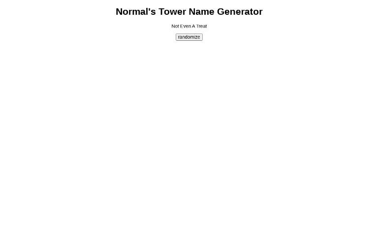 Normal's Tower Name Generator