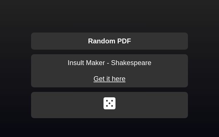 Random PDF ― Perchance Generator