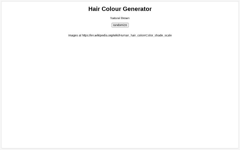 Hair Colour Generator
