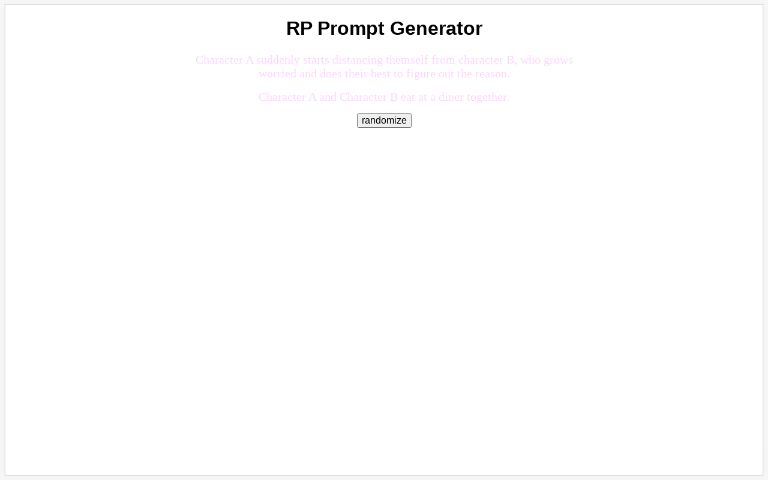 RP Prompt Generator