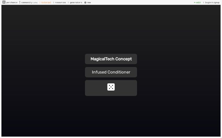 MagicalTech Concept ― Perchance Generator