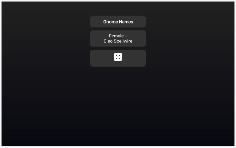 Gnome Names ― Perchance Generator