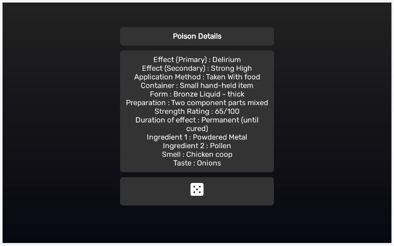 Poison Details ― Perchance Generator