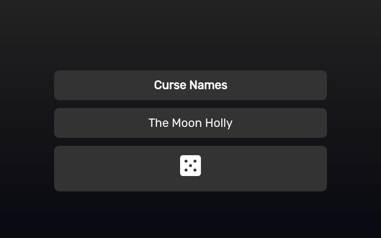 Curse Names ― Perchance Generator