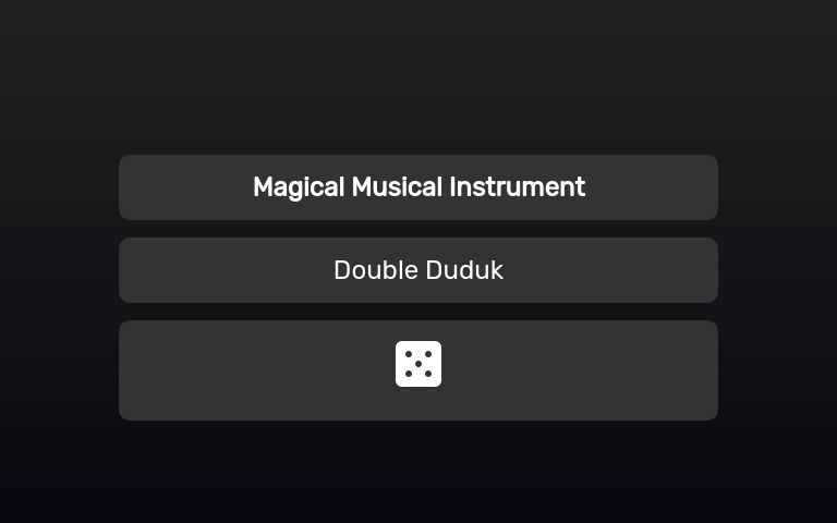 Magical Musical Instrument ― Perchance Generator