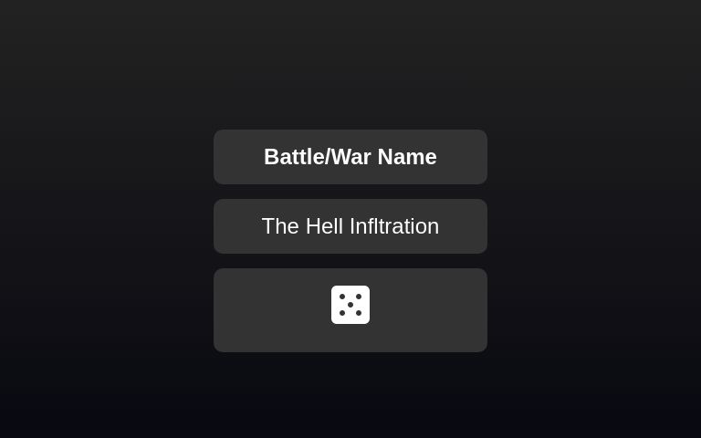 Battle/War Name ― Perchance Generator