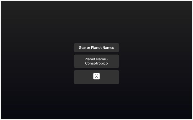 Star or Planet Names ― Perchance Generator