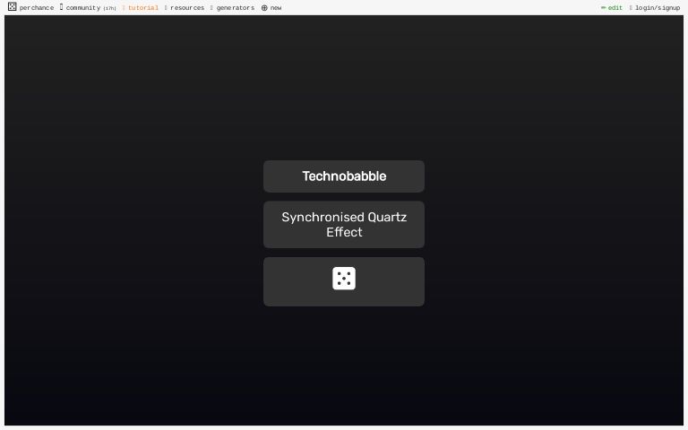 Technobabble ― Perchance Generator