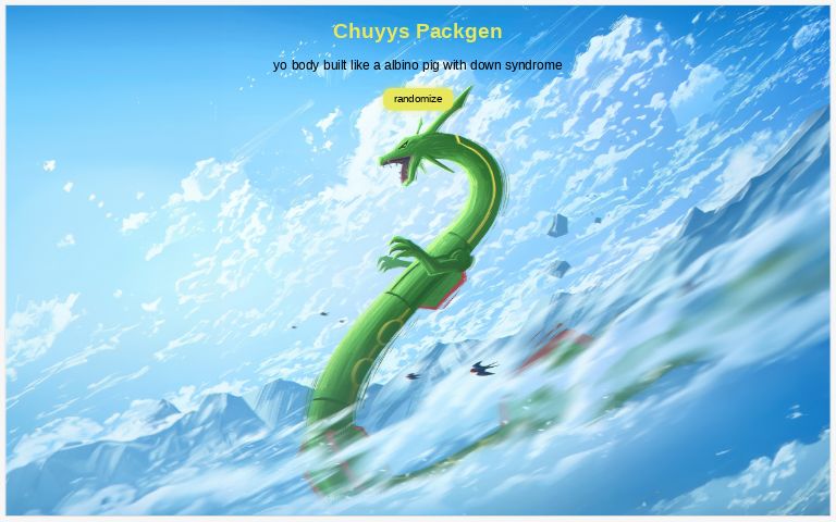 Chuyys Packgen ― Perchance Generator