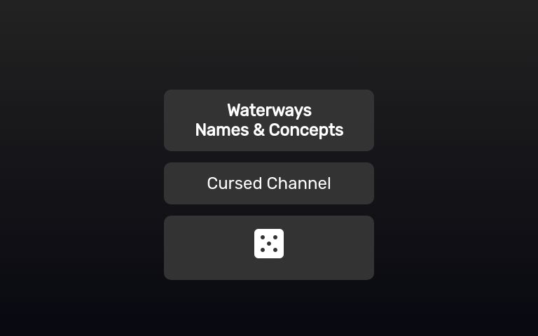 Waterways Names & Concepts ― Perchance Generator