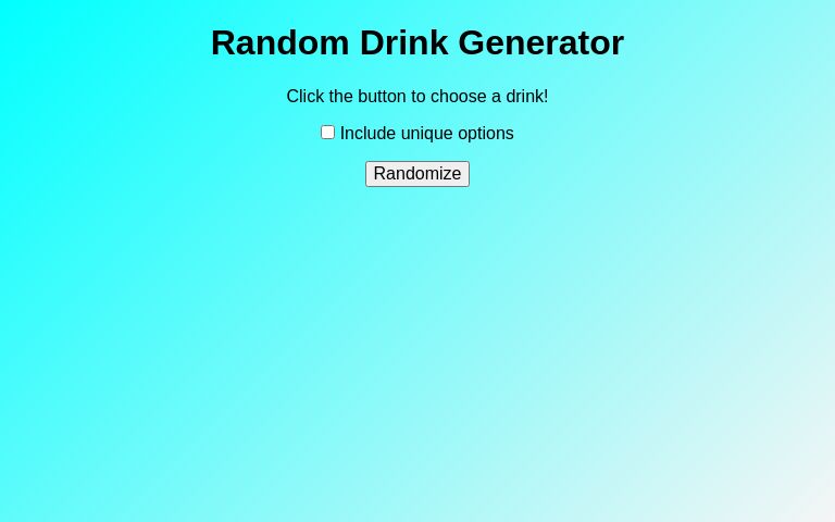 Random Drink Generator