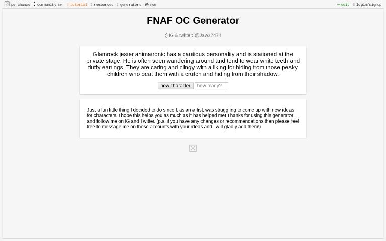 FNAF OC Generator