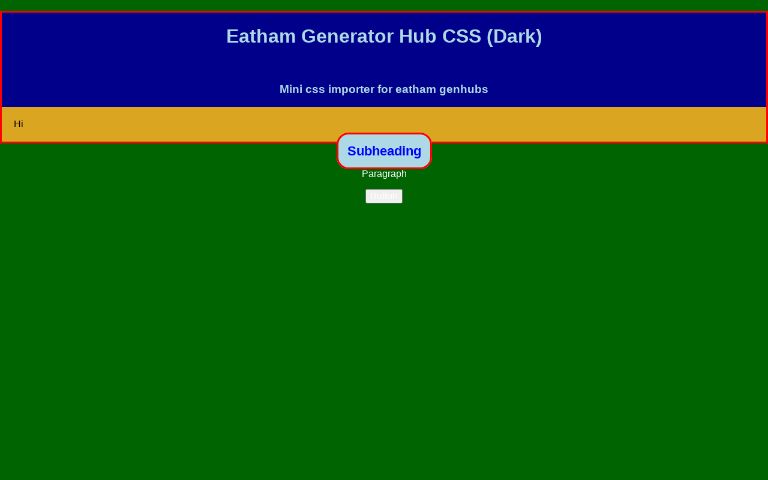 Eatham Generator Hub CSS (Dark)