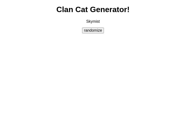 Clan Cat Generator!