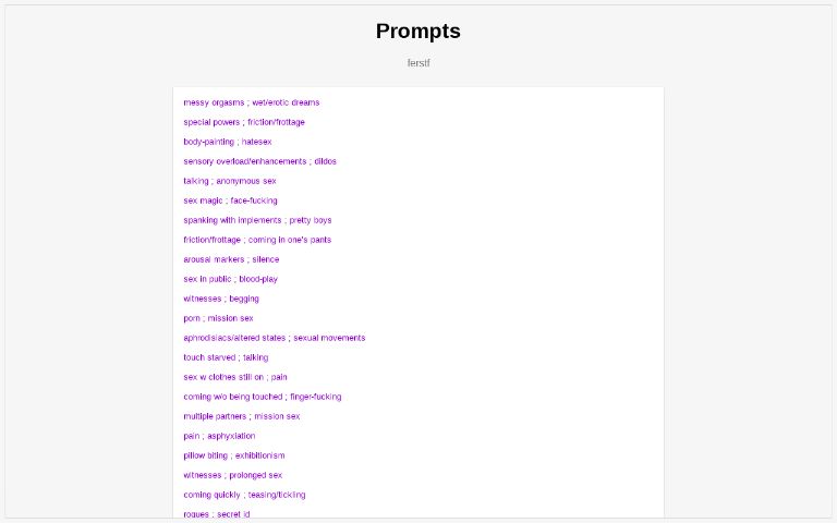 Prompts ― Perchance Generator
