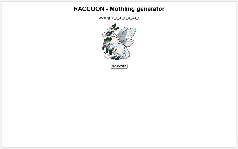 RACCOON - Mothling generator