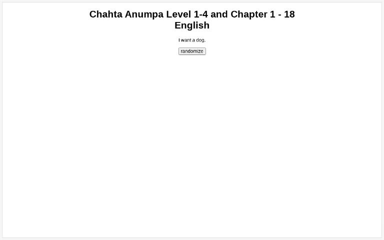 Chahta Anumpa Level 1-4 and Chapter 1 - 18 English ― Perchance Generator