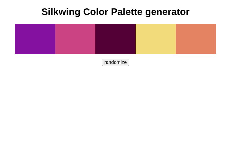 Skywing Color Palette generator