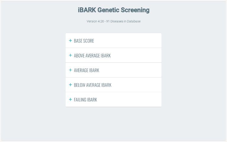 iBARK Genetic Screening ― Perchance Generator
