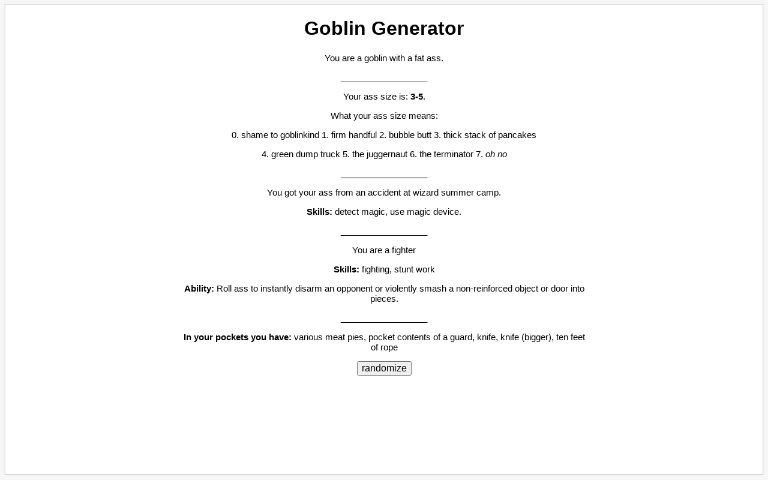 Goblin Generator