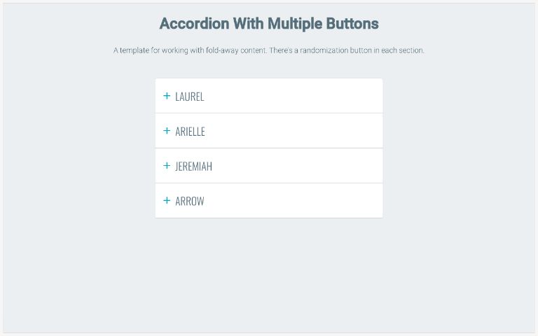Accordion With Multiple Buttons ― Perchance Generator