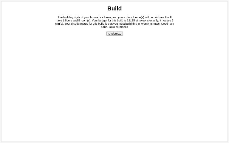 Build ― Perchance Generator