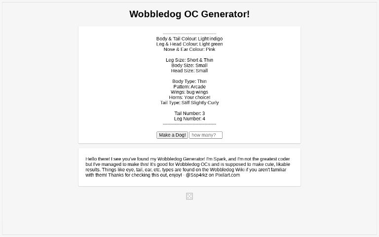 Wobbledog OC Generator!