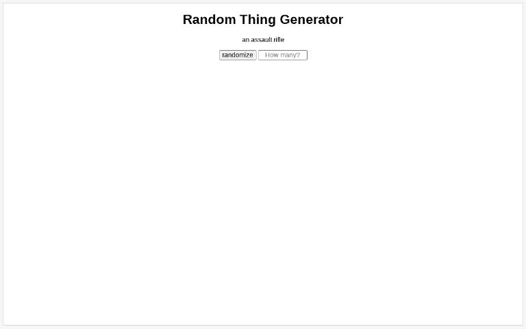 Random Thing Generator