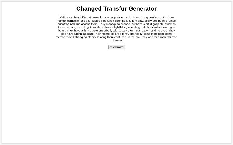 Changed Transfur Generator