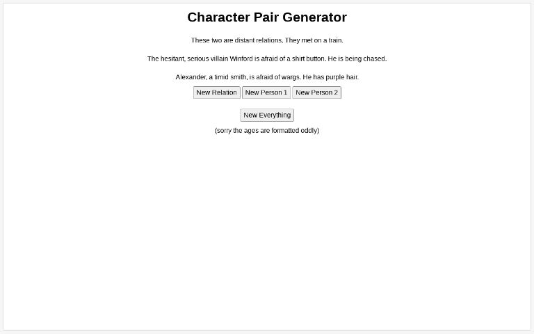Character Pair Generator
