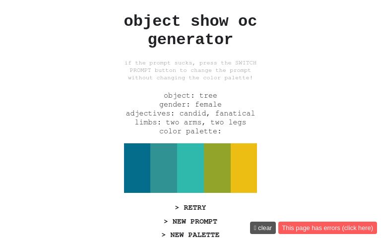 object show oc generator