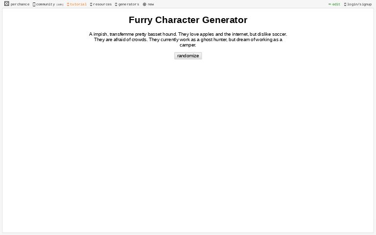 Furry Character Generator