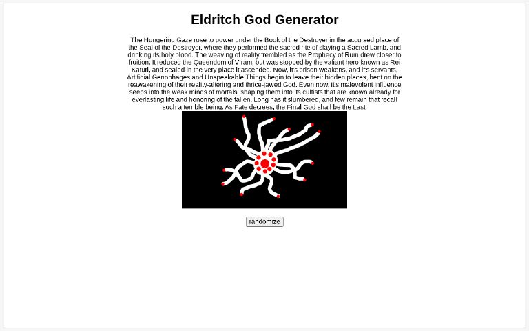 Eldritch God Generator