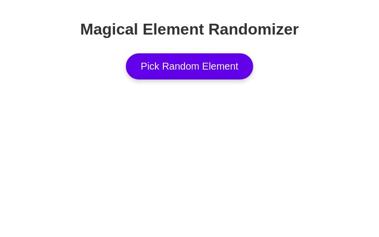 Magical Element Randomizer ― Perchance Generator