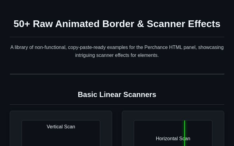 50+ Raw Animated Border & Scanner Effects ― Perchance Generator