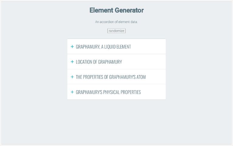 Element Generator