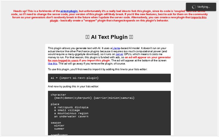 🖋️📜 AI Text Plugin 📖🤖