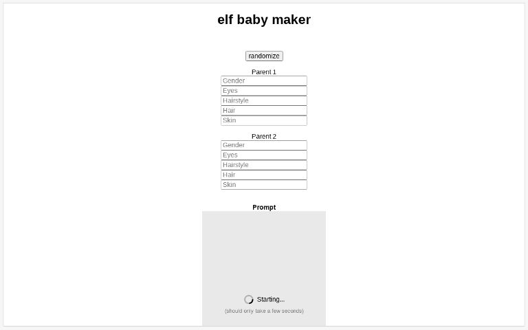 elf baby maker ― Perchance Generator