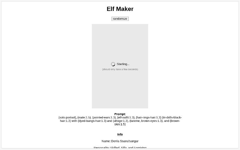 Elf Maker ― Perchance Generator