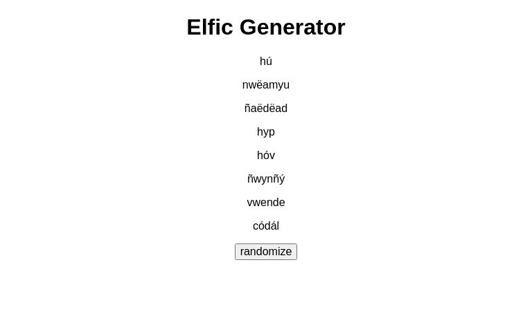 Elfic Generator