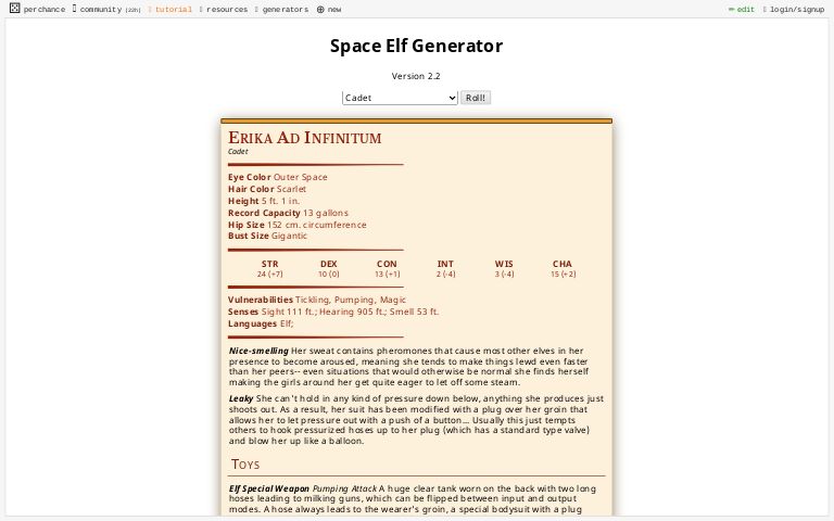 Space Elf Generator