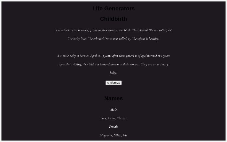 Life Generators