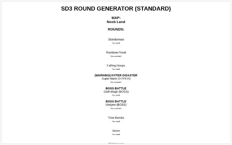 SD3 ROUND GENERATOR (STANDARD)