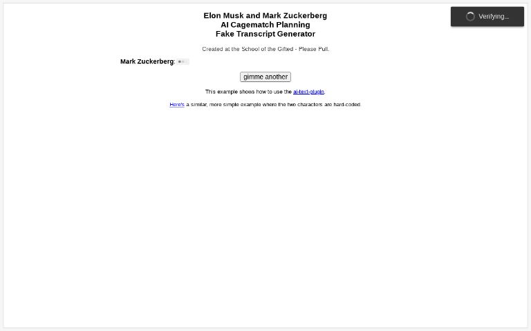 Elon Vs Zuck Fight V1 ― Perchance Generator