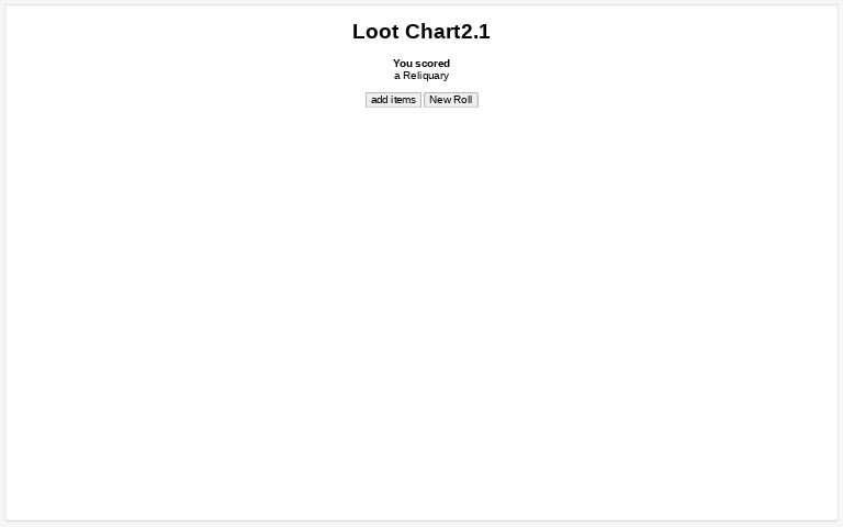 Loot Chart2.1 ― Perchance Generator