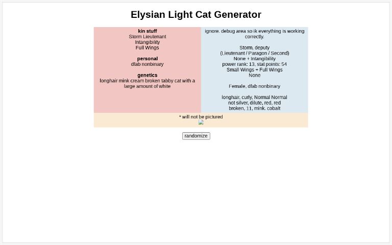 Elysian Light Cat Generator