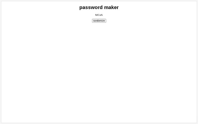 password maker ― Perchance Generator