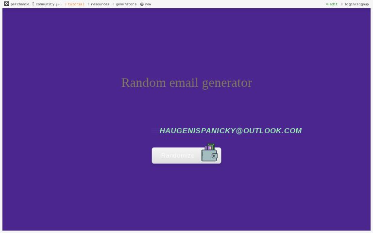 Random email generator