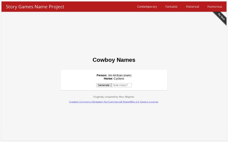 Cowboy Names ― Perchance Generator