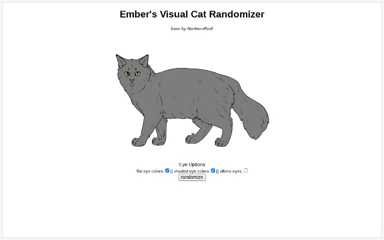 Ember's Visual Cat Randomizer ― Perchance Generator